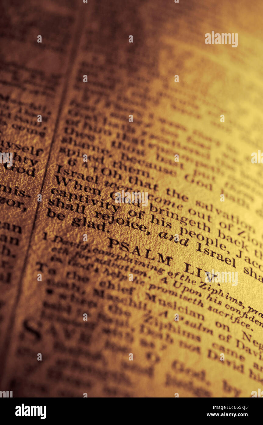 Bible page hi-res stock photography and images - Alamy