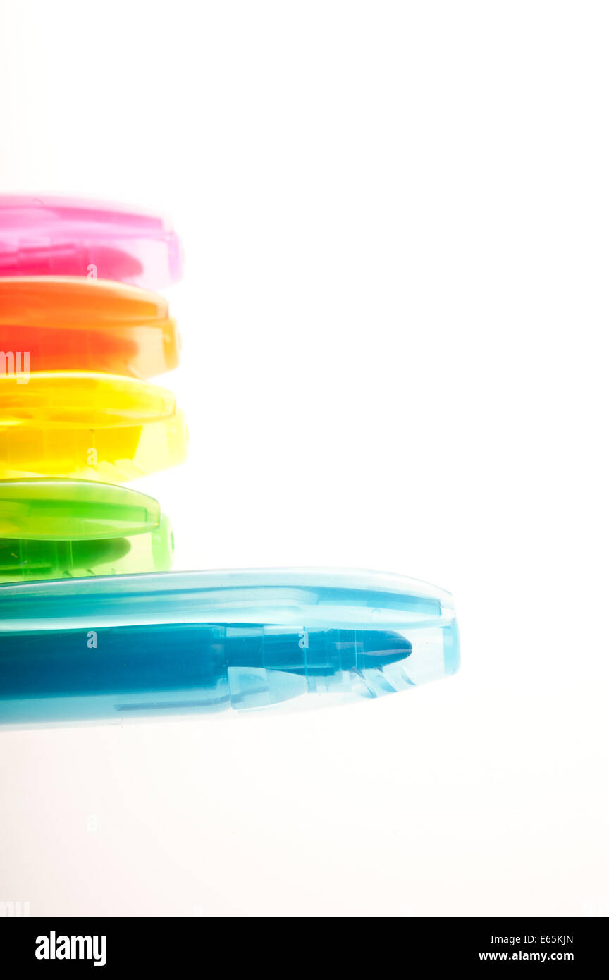 colourful markers isolated Stock Photo - Alamy