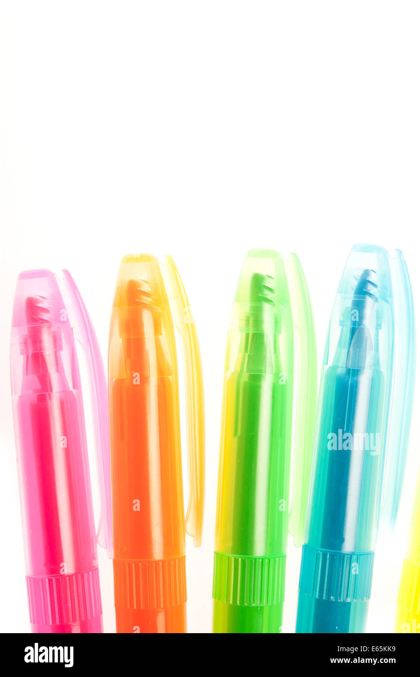 colourful markers isolated Stock Photo - Alamy