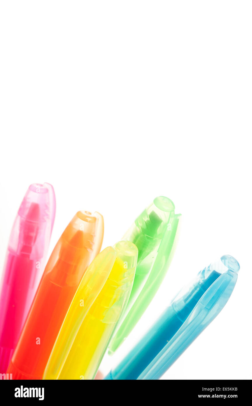 colourful markers isolated Stock Photo - Alamy