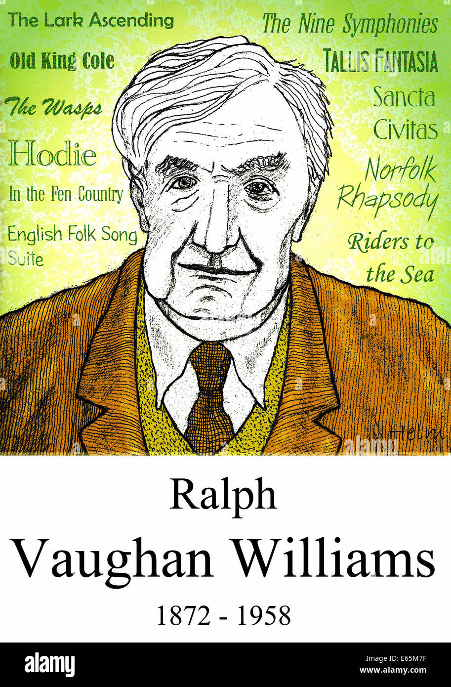 Vaughan-Williams portrait, English composer. 1872 - 1958 Stock Photo ...