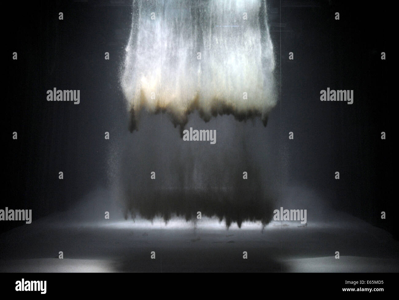 Duisburg, Germany. 15th Aug, 2014. Bone dust falls during during the ...