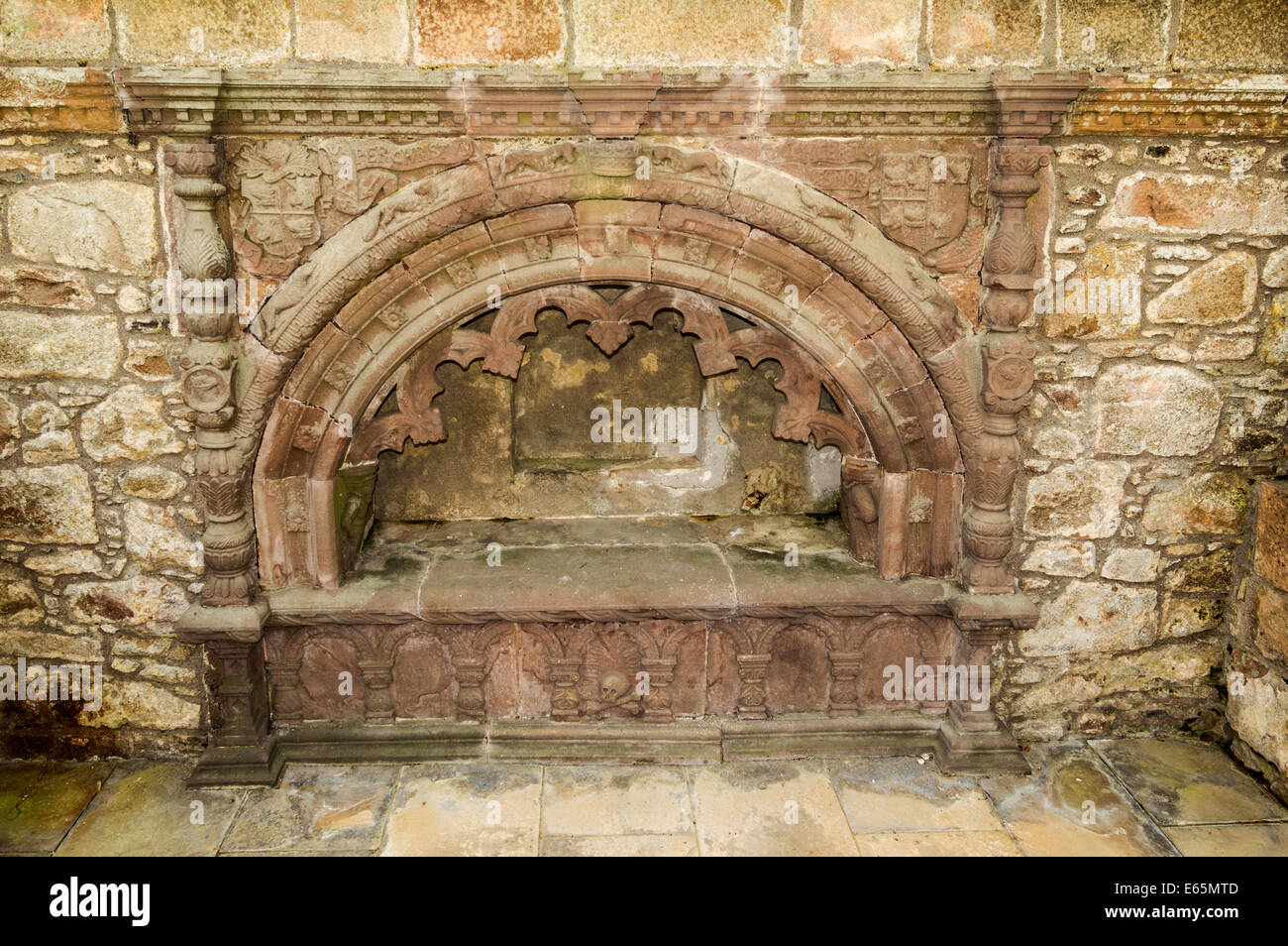 TARVES VILLAGE ABERDEENSHIRE SCOTLAND THE TOMB OF WILLIAM FORBES LAIRD ...