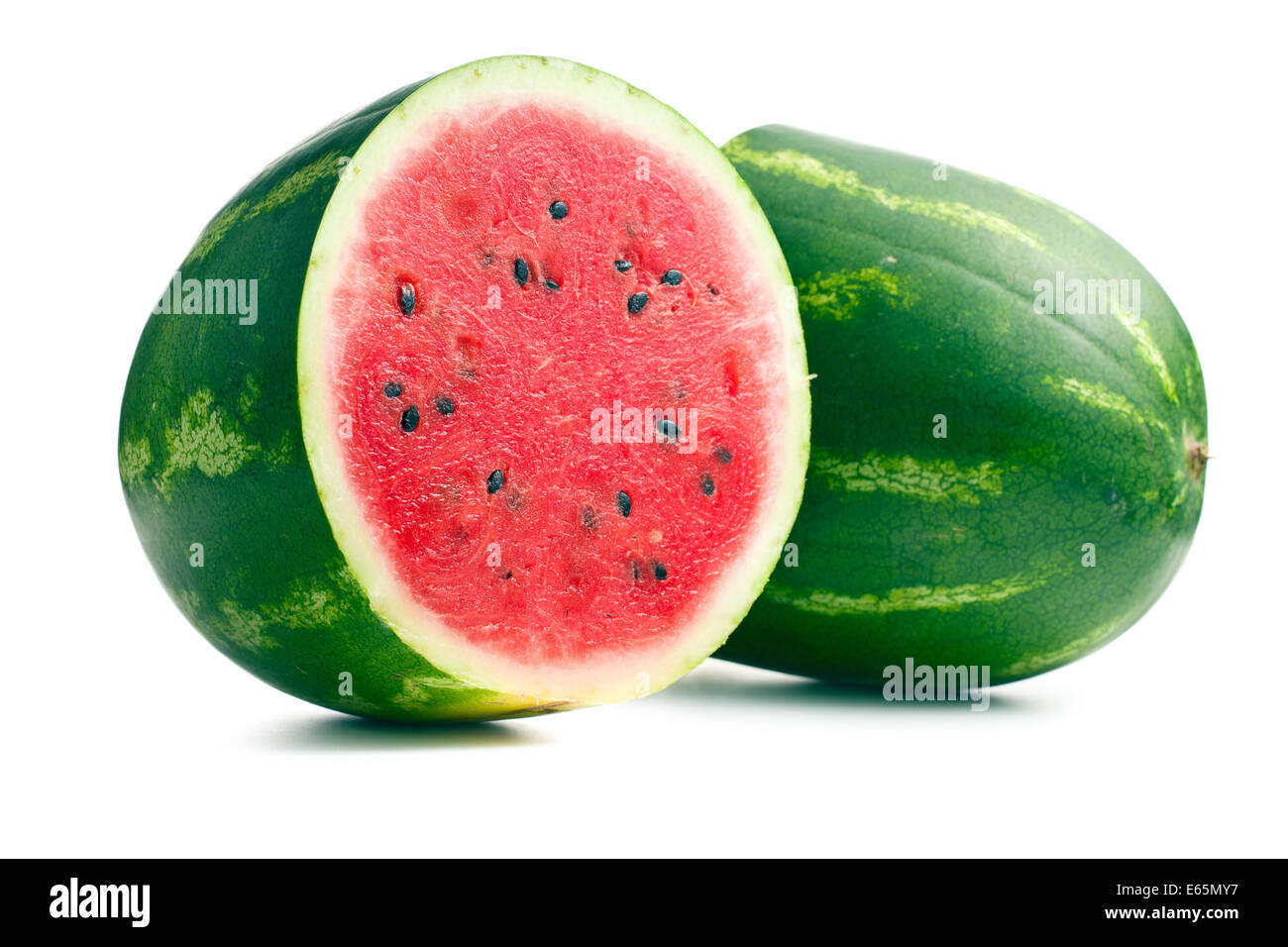 fresh watermelon on white background Stock Photo - Alamy