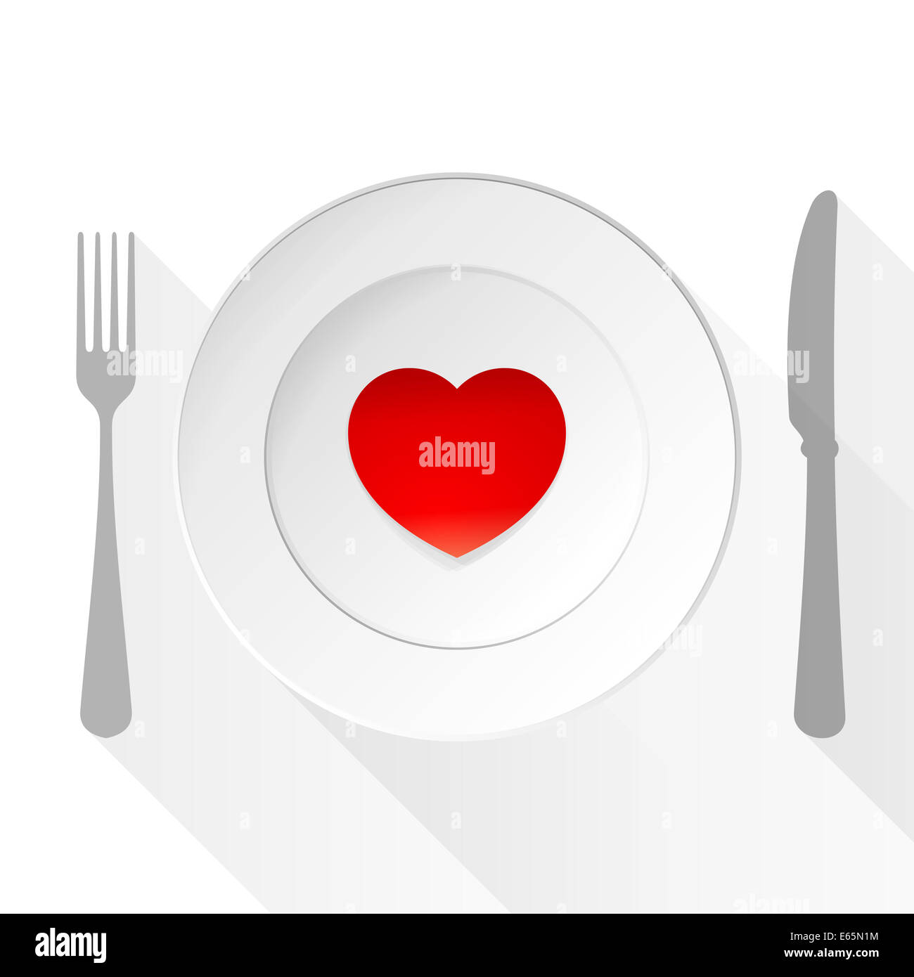 Valentine Love Plate Stock Photo - Alamy