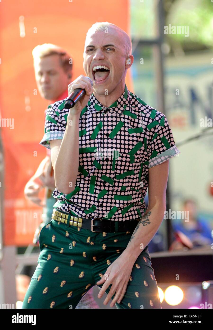 New York, NY, USA. 15th Aug, 2014. Tyler Glenn on stage for NBC TODAY ...