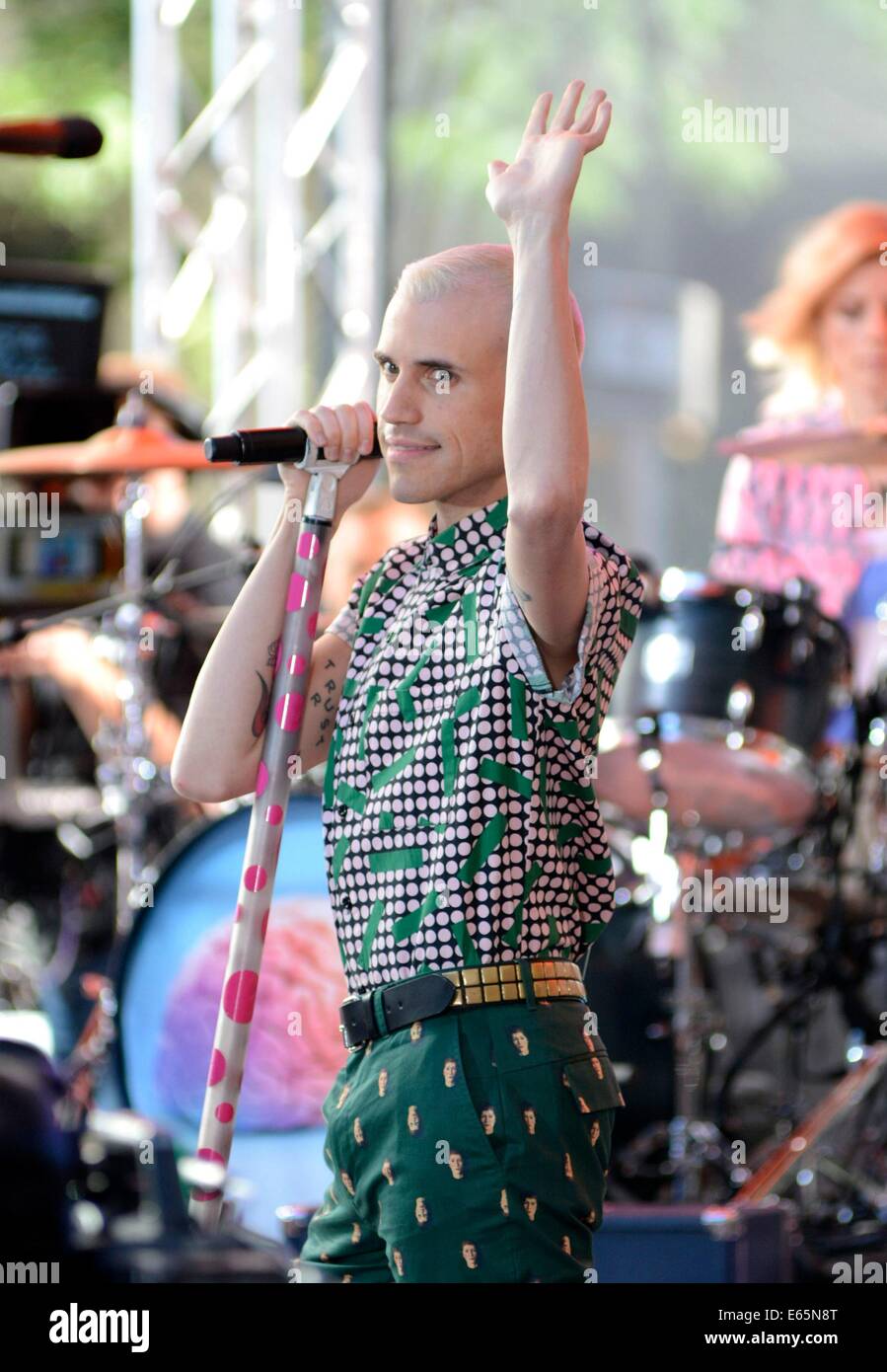 New York, NY, USA. 15th Aug, 2014. Tyler Glenn on stage for NBC TODAY ...