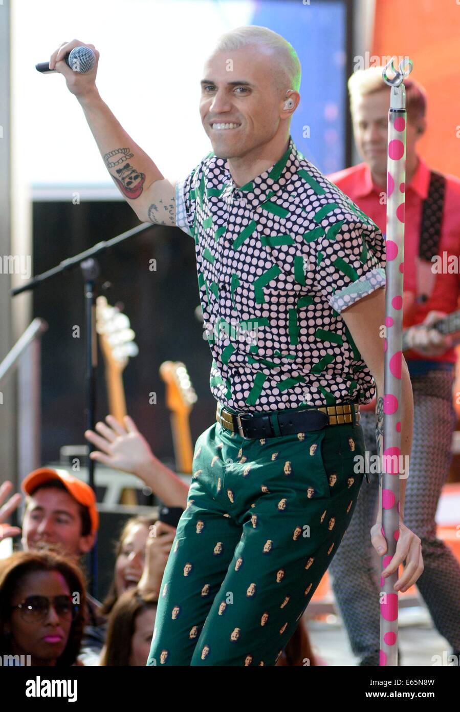 New York, NY, USA. 15th Aug, 2014. Tyler Glenn on stage for NBC TODAY ...