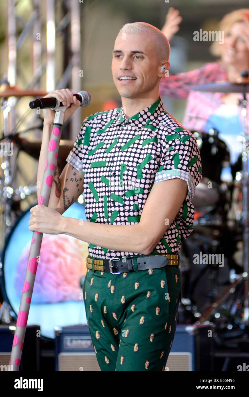 New York, NY, USA. 15th Aug, 2014. Tyler Glenn on stage for NBC TODAY ...