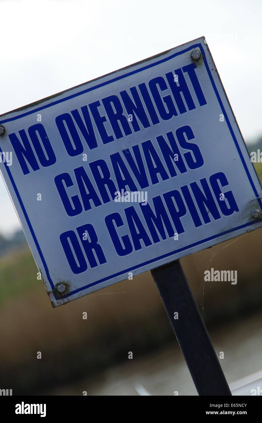 No overnight caravans hi-res stock photography and images - Alamy