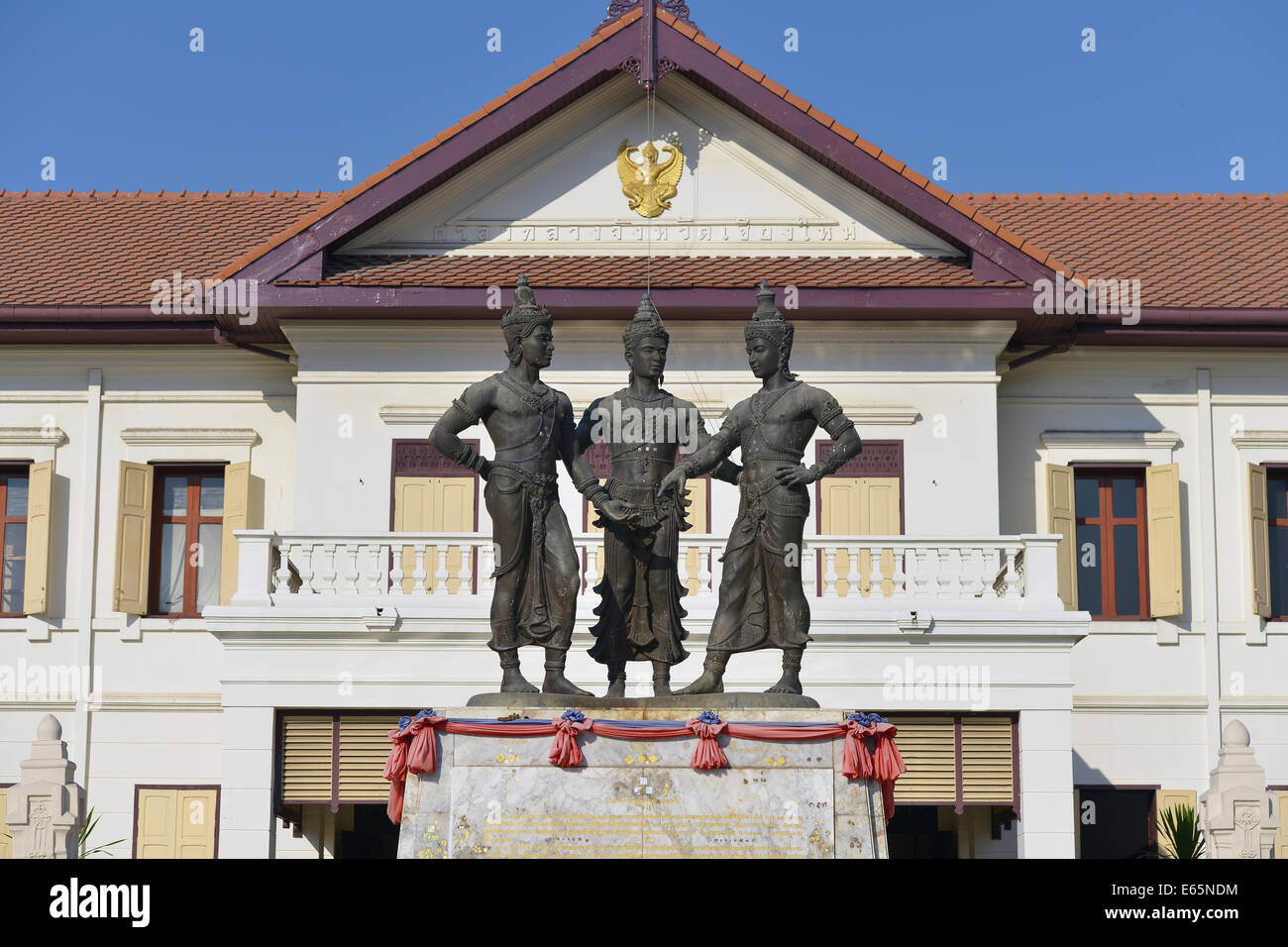Anusawari Sam Kasat, Monument to the Three Kings, Chiang Mai, Thailand ...