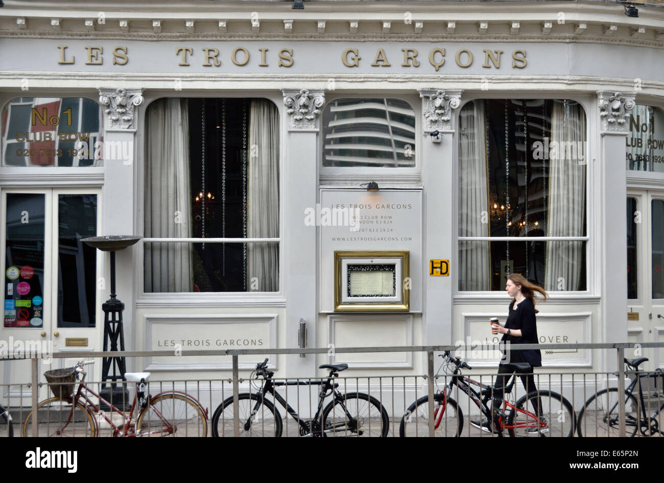 Les Trois Garcons restaurant in Club Row, Shoreditch, London, UK Stock ...