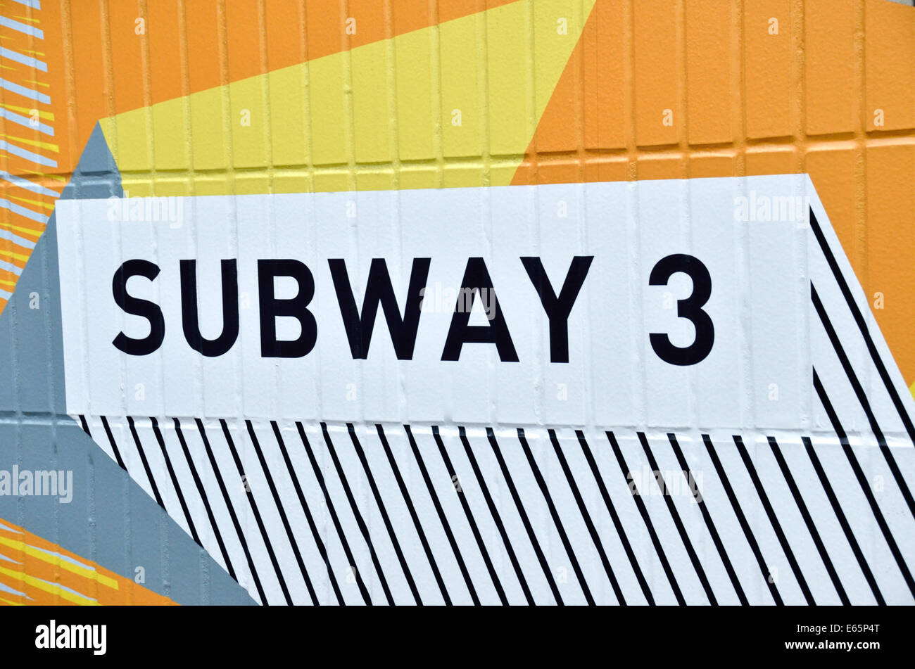 A subway sign in a London pedestrian underpass Stock Photo - Alamy