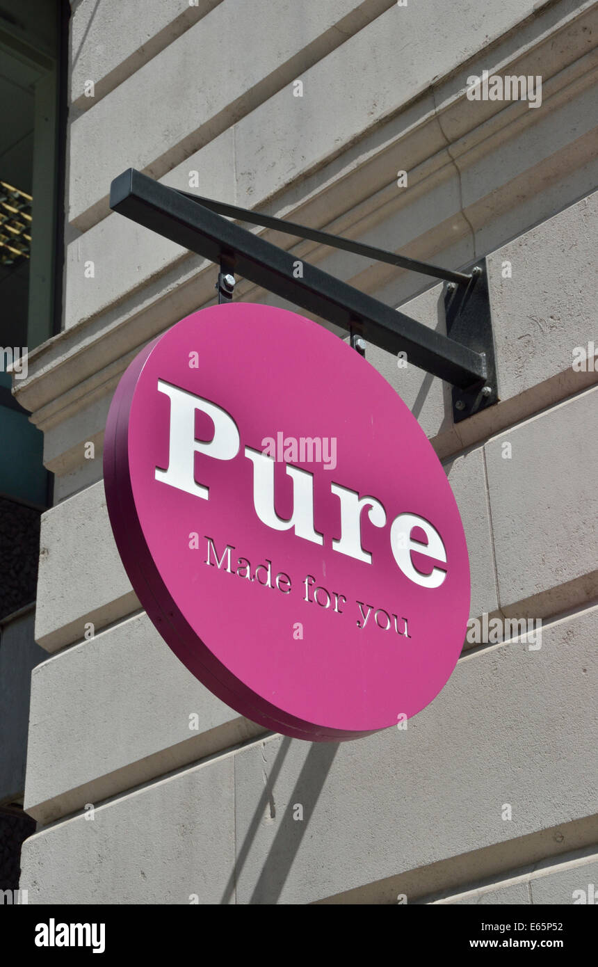 Pure food takeaway in Moorgate, London, UK Stock Photo - Alamy