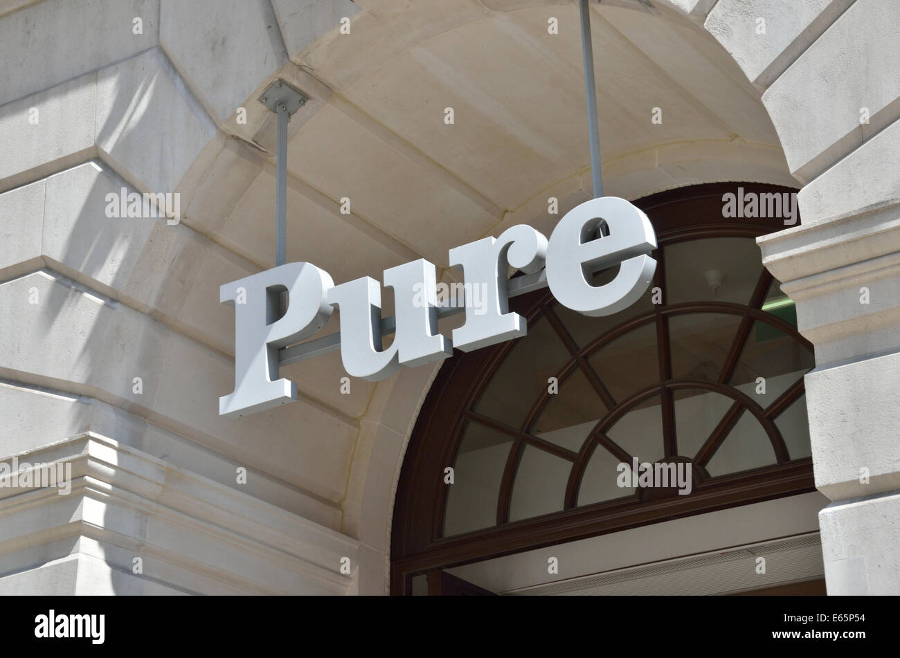 Pure food takeaway in Moorgate, London, UK Stock Photo - Alamy