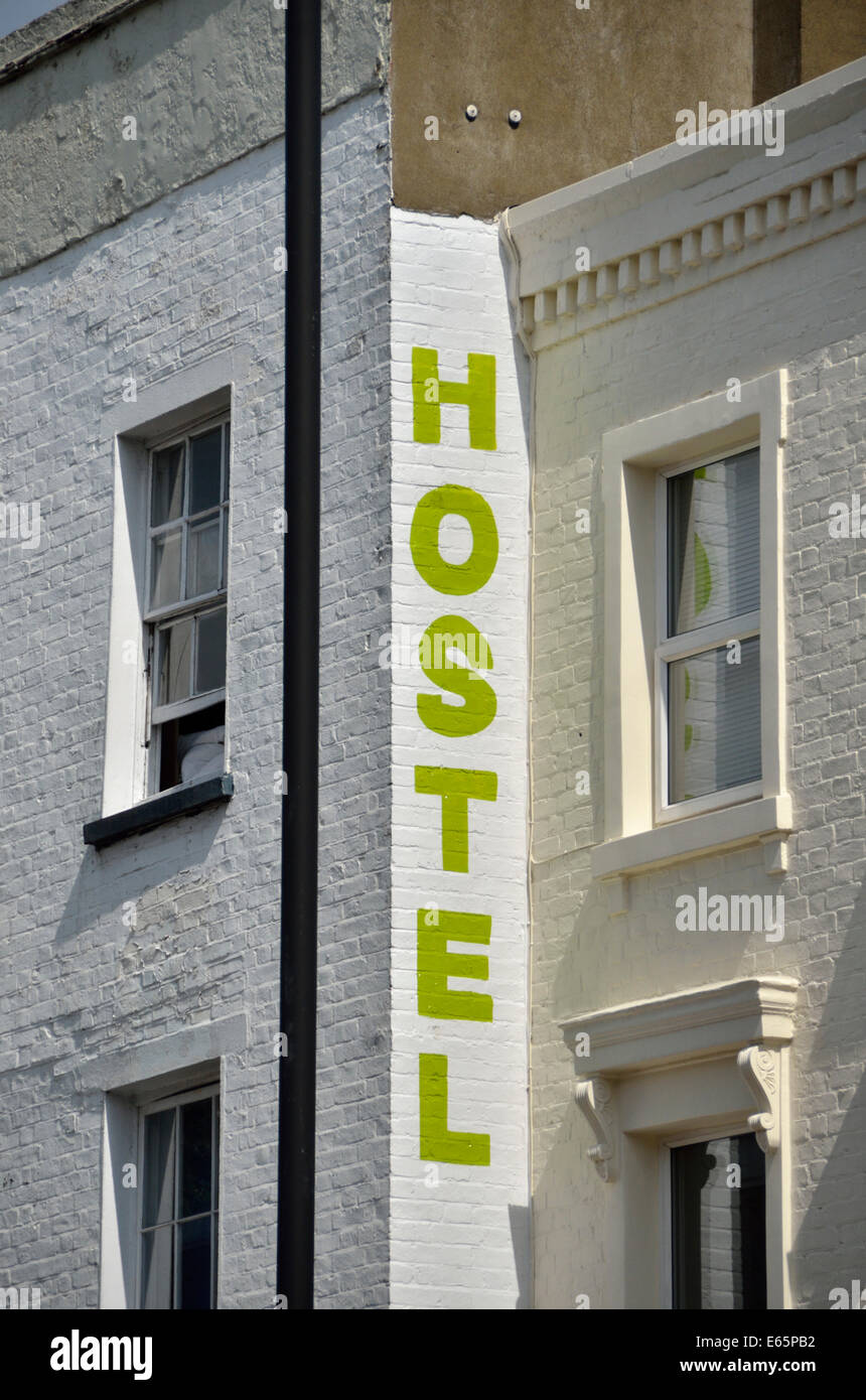 ’Hostel’ sign, King’s Cross, London, UK Stock Photo - Alamy