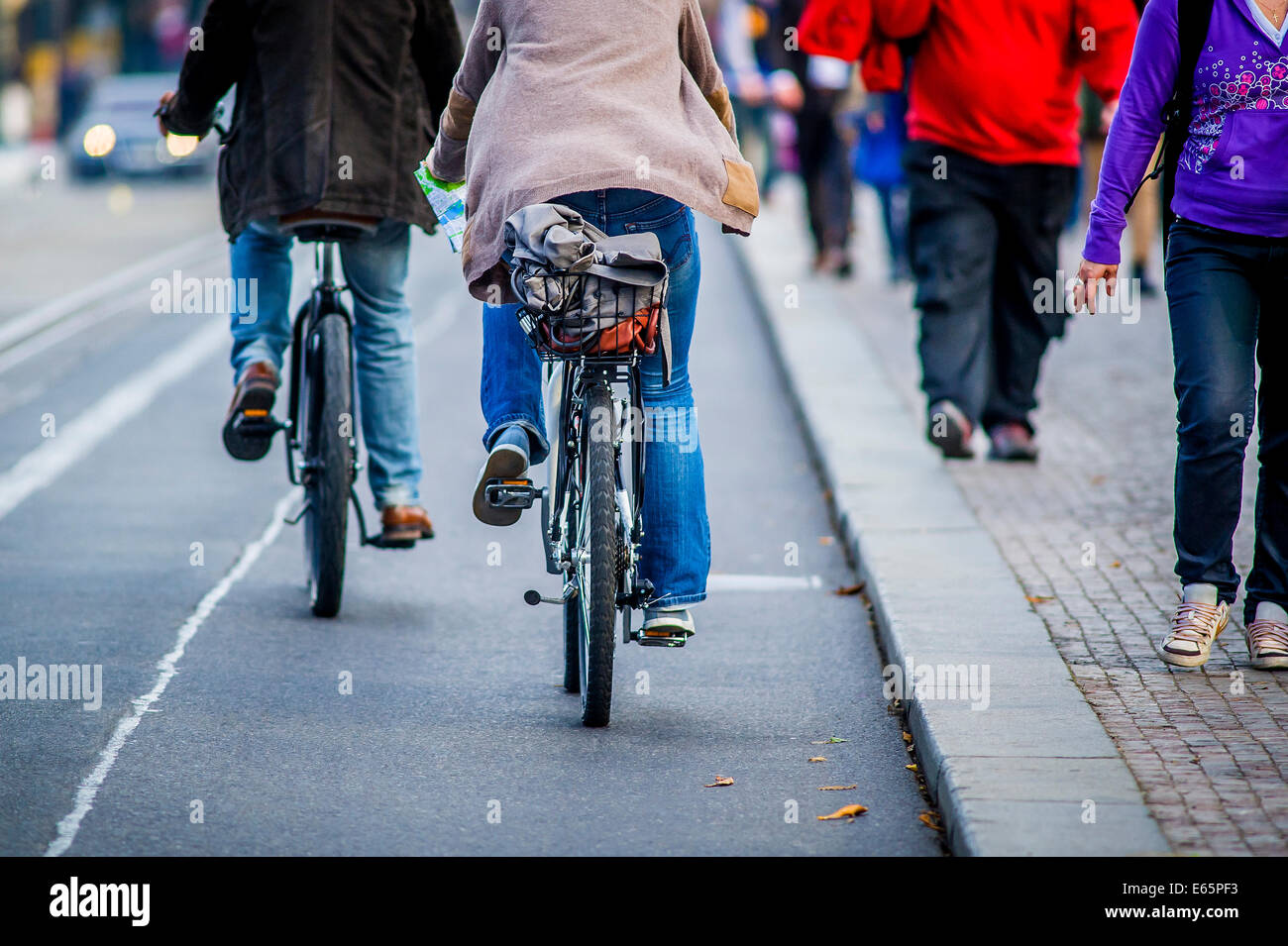 cyclist in the city Stock Photo - Alamy