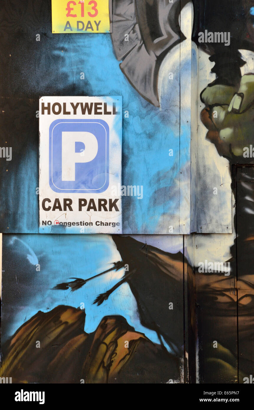 Holywell Car Park sign, Shoreditch, London, UK Stock Photo - Alamy