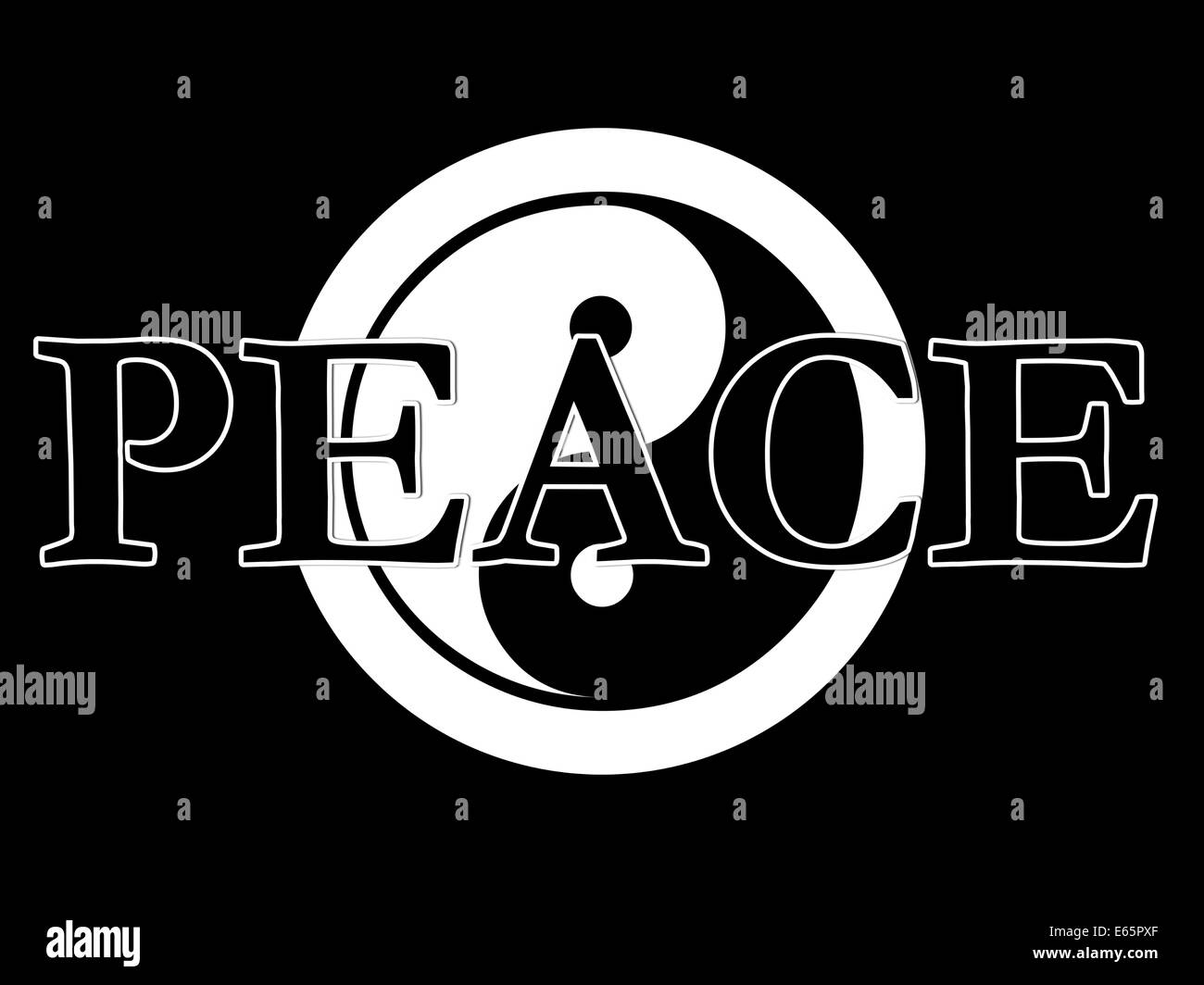 Yin yang symbol in chinese Black and White Stock Photos & Images - Alamy