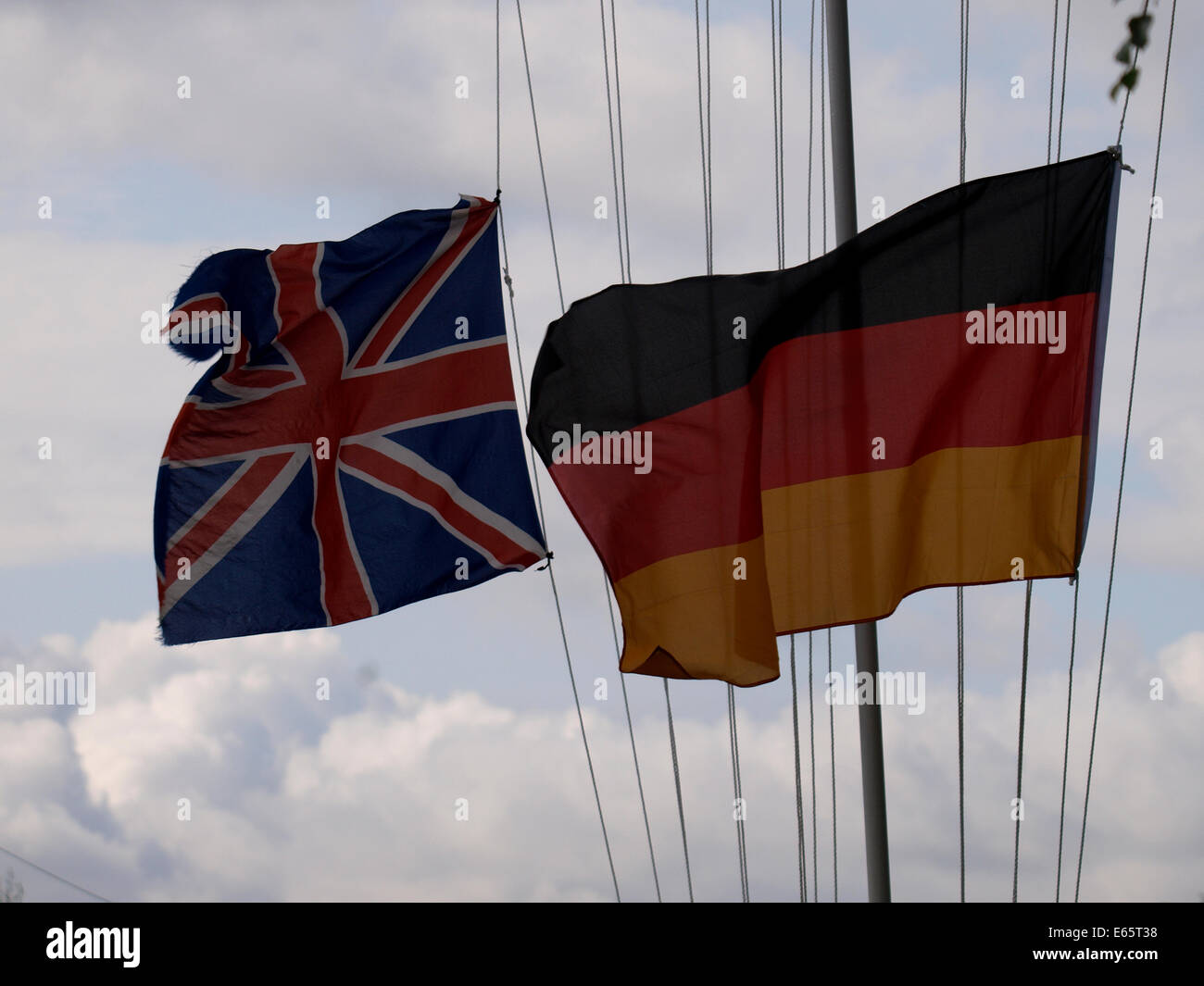Great Britain and German Flag together, UK Stock Photo - Alamy