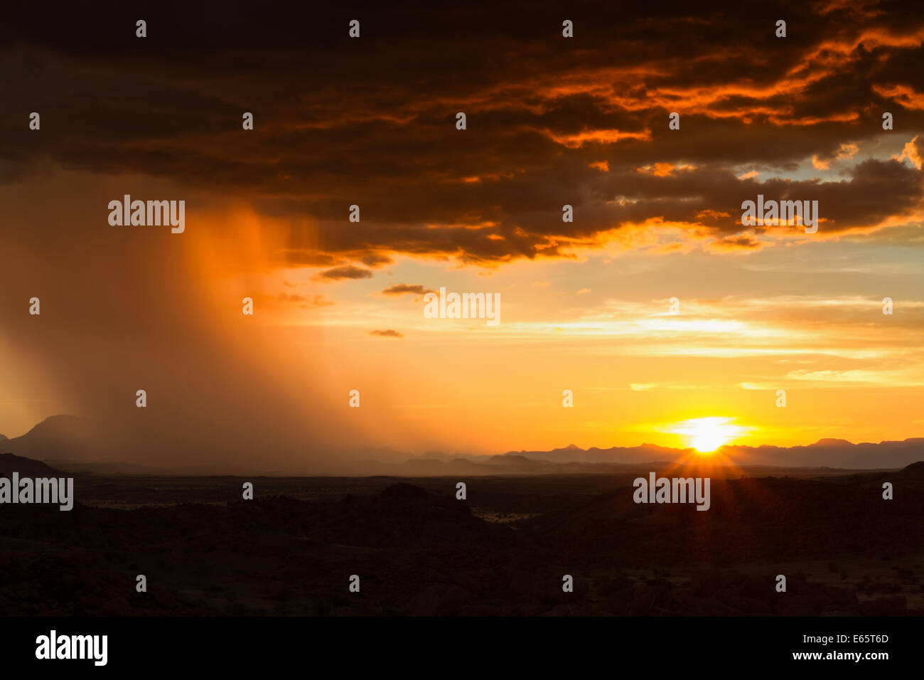 Namibian landscape at dusk hi-res stock photography and images - Alamy