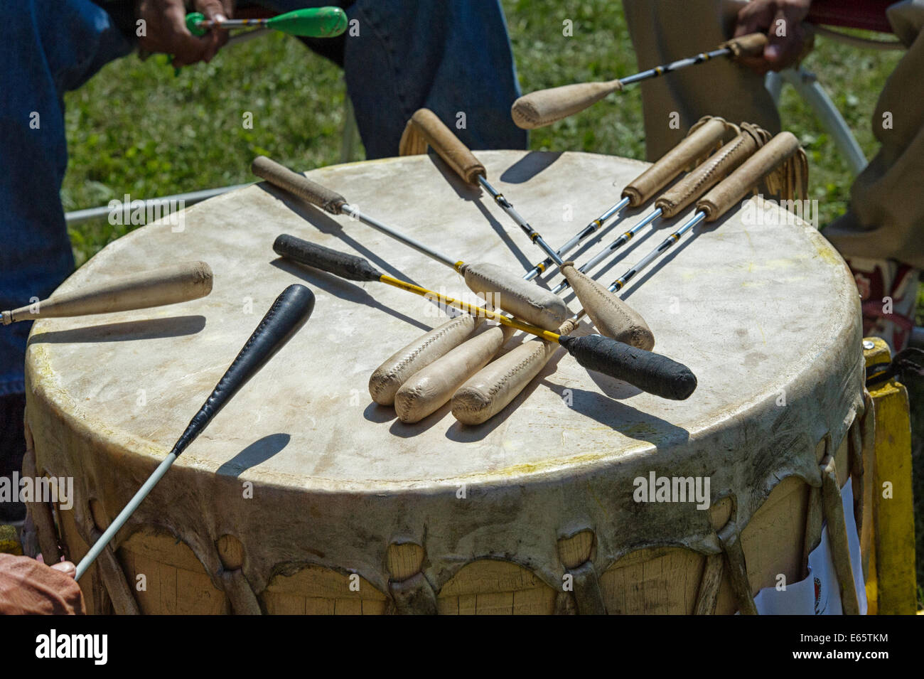 Drummers at the Samson Cree Nation Celebration and Powwow in Maskwacis ...