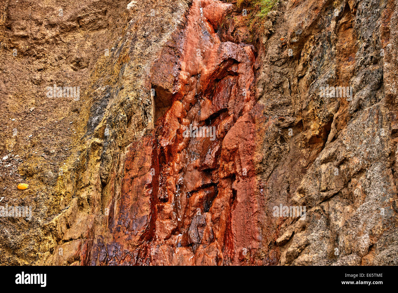 Alum Bay sands are coloured due to oxidised iron compounds formed under ...
