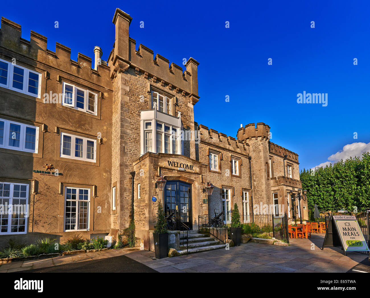 The Ryde Castle Hotel, in Ryde, Isle of Wight Stock Photo - Alamy