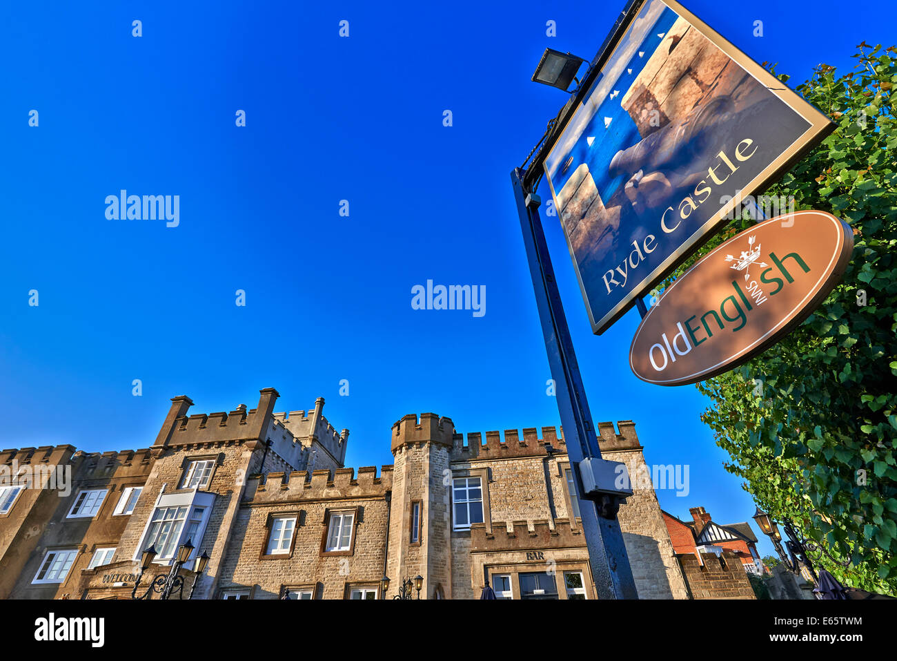 The Ryde Castle Hotel, in Ryde, Isle of Wight Stock Photo - Alamy