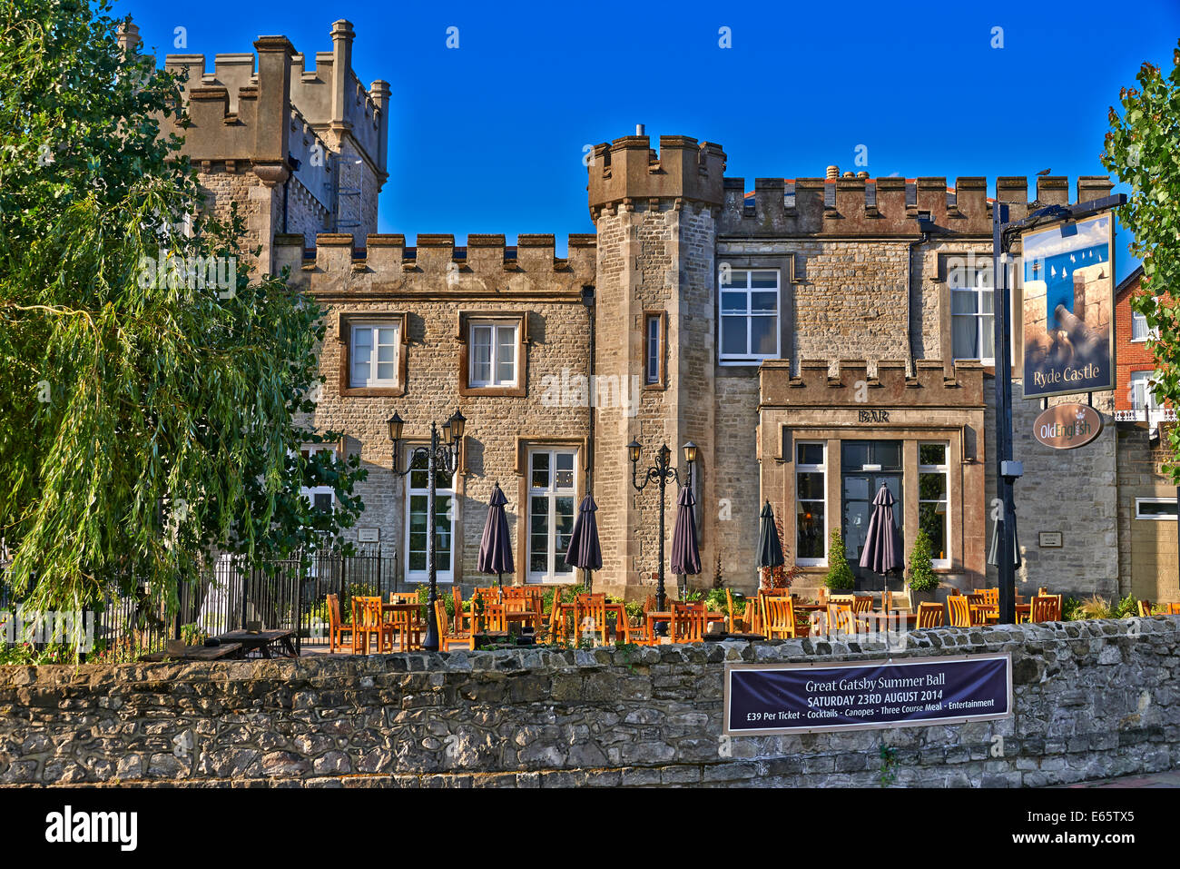 The Ryde Castle Hotel, in Ryde, Isle of Wight Stock Photo - Alamy