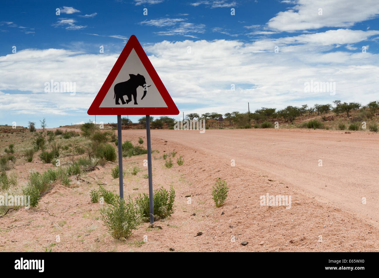 Elephant crossing sign hi-res stock photography and images - Alamy