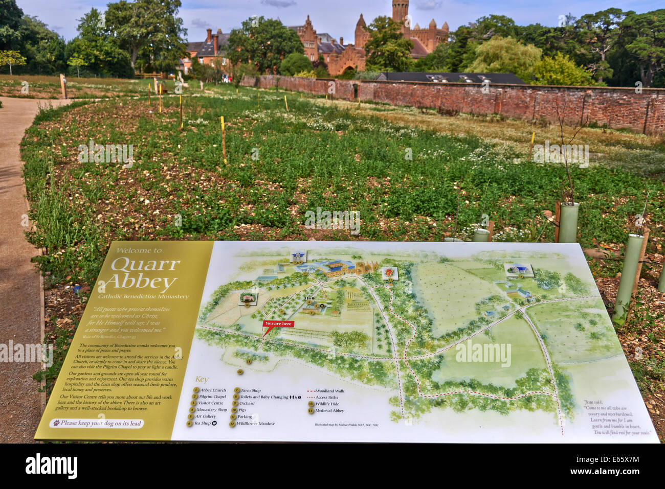 Quarr Abbey is a monastery between the villages of Binstead and ...