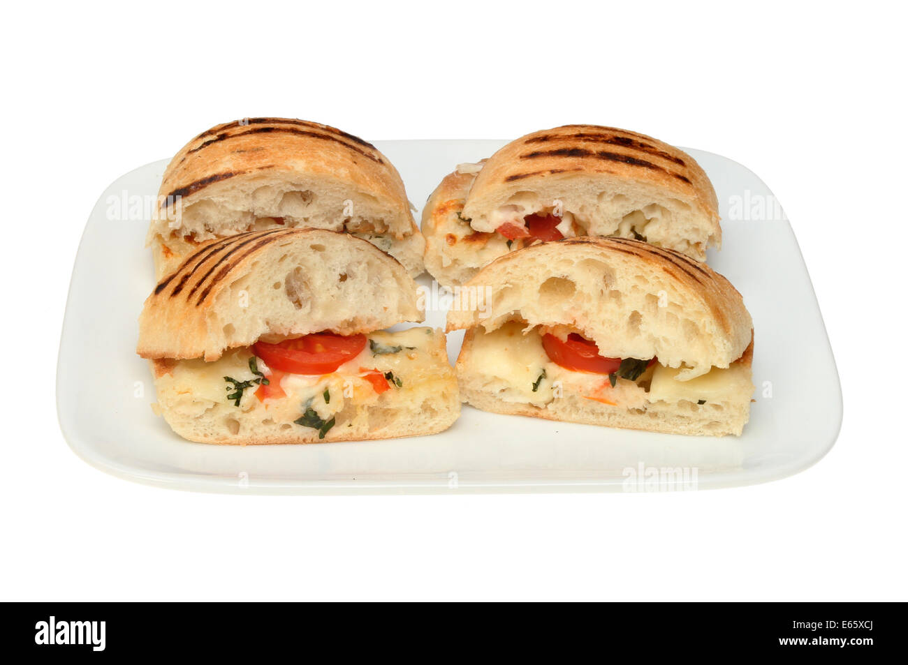 Italian sliced tomato sliced mozzarella cheese panini Cut Out Stock ...
