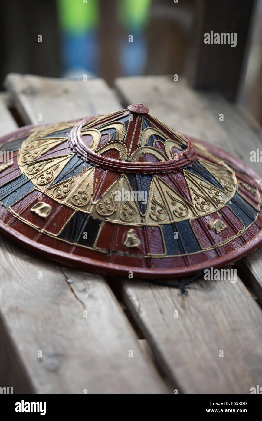 An ornately decorated, traditional hat in Burma Stock Photo - Alamy