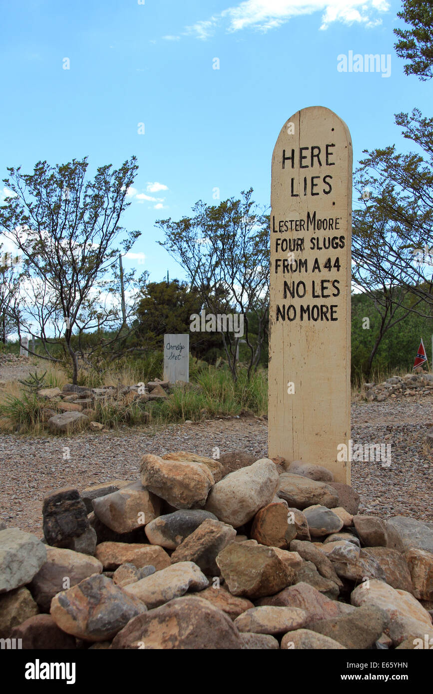 Grave of Lester Moore, Boothill Graveyard, Tombstone, Arizona, United ...