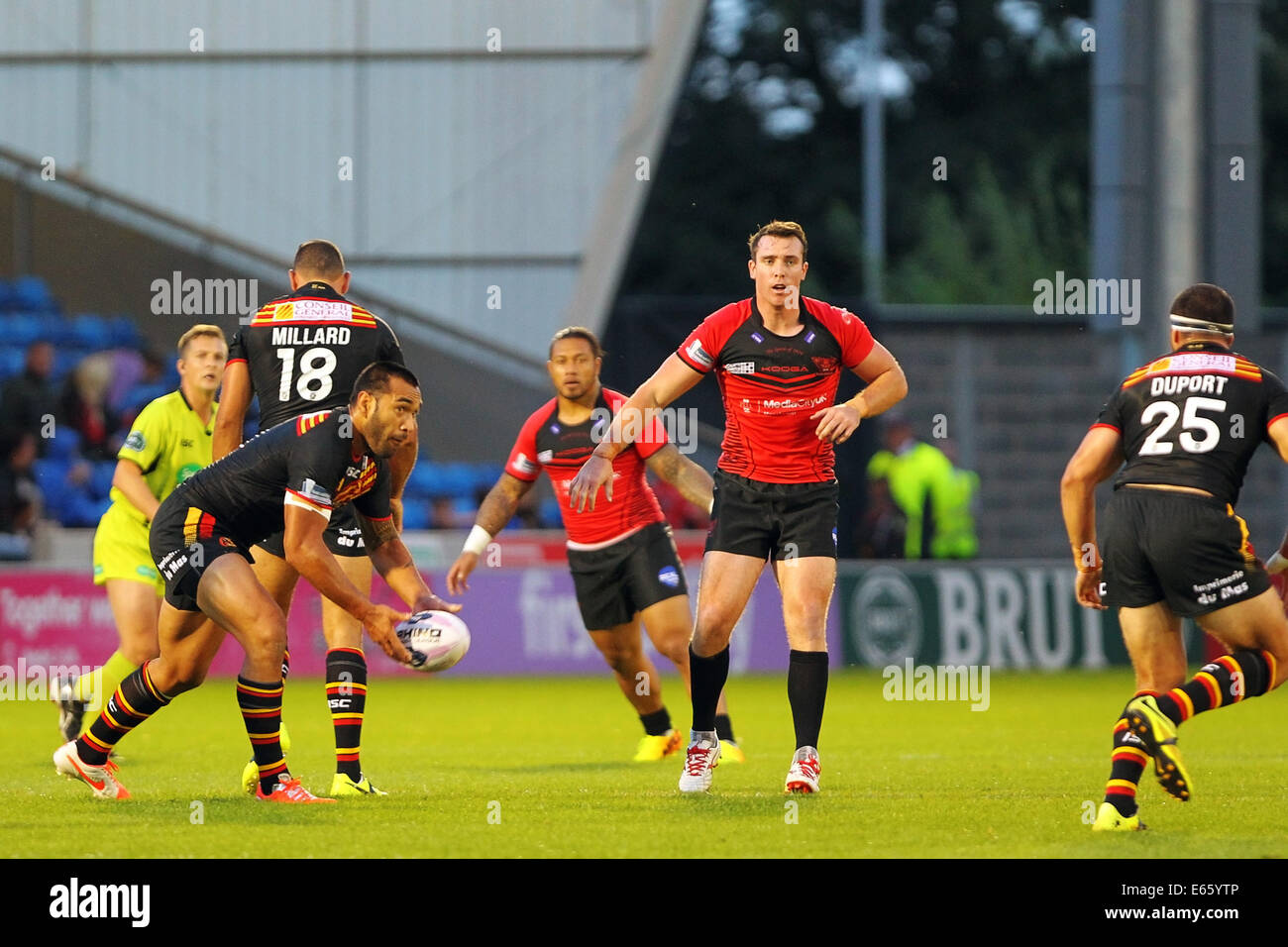Manchester, UK. 15th Aug, 2014. Super League Rugby. Salford Red Devils ...