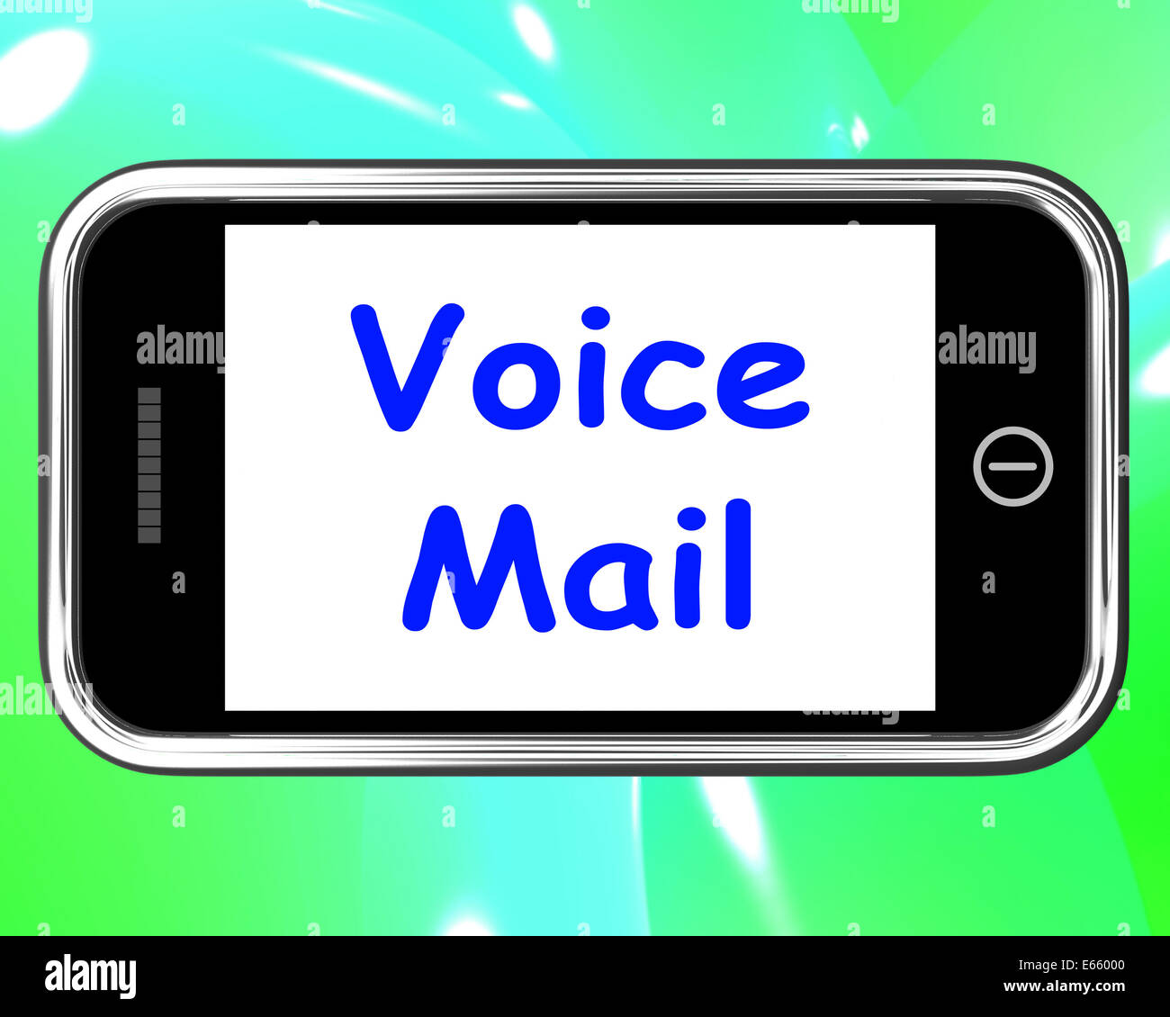 Voice Mail On Phone Showing Talk To Leave Message Stock Photo - Alamy