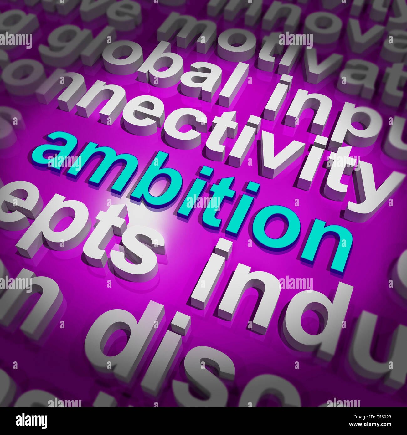 Ambition Word Cloud Meaning Target Aim Or Goal Stock Photo - Alamy