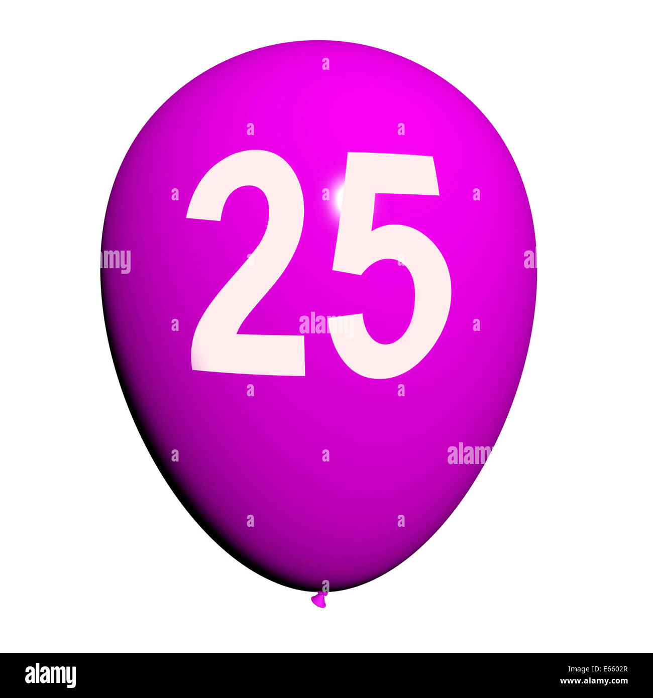 25 Balloon Showing Twenty-fifth Happy Birthday Celebration Stock Photo ...