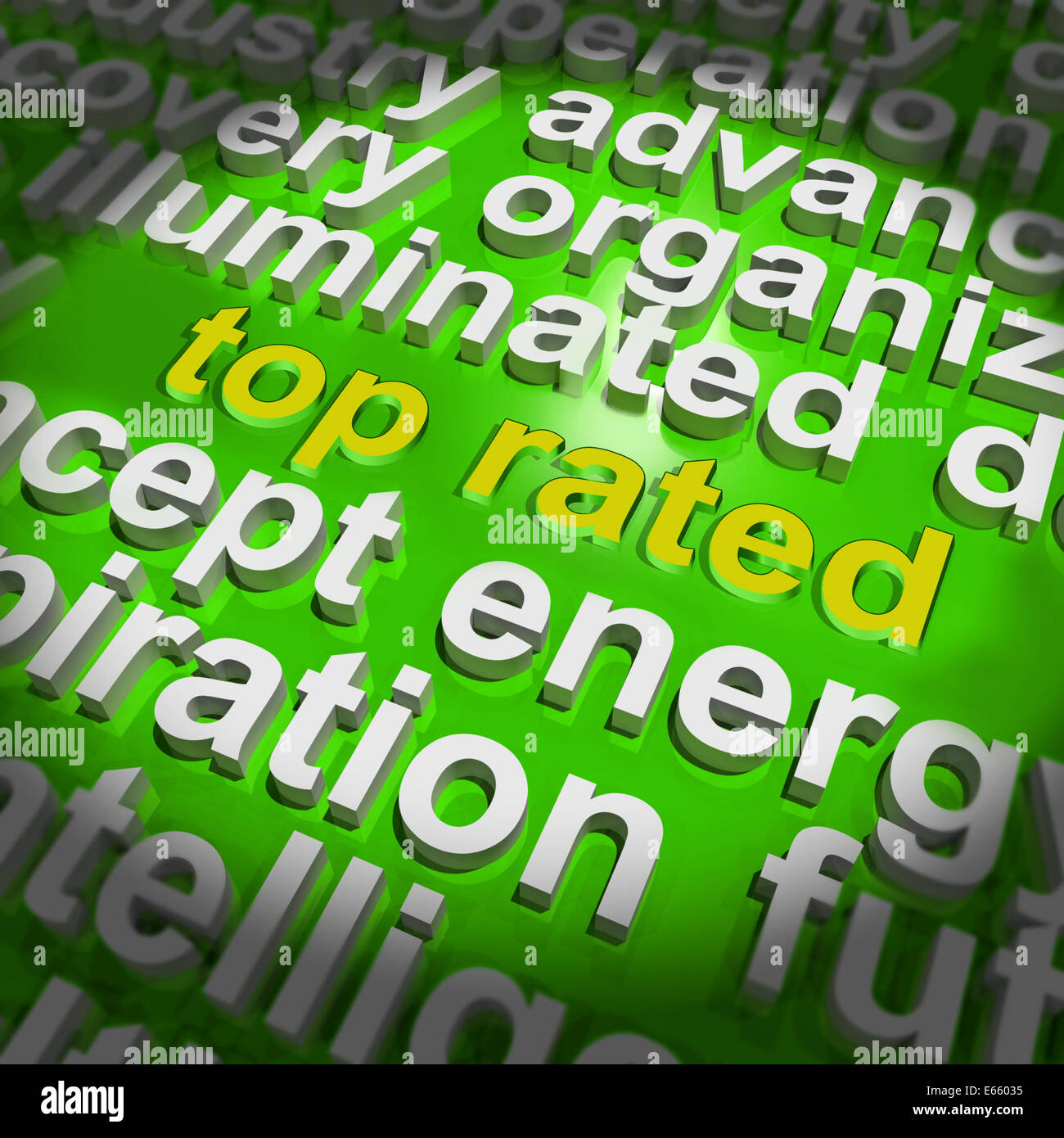 Top Rated Word Cloud Showing Best Ranked Special Product Stock Photo ...