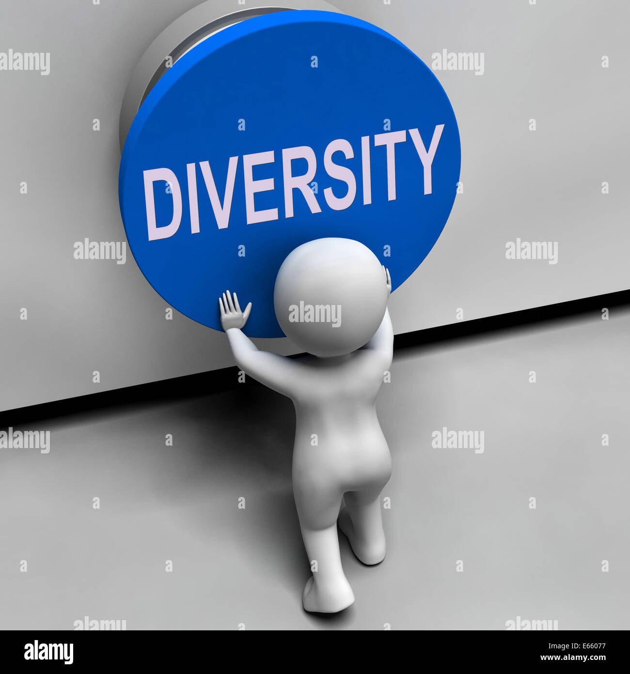 Diversity Button Meaning Variety Difference Or Multi-Cultural Stock ...