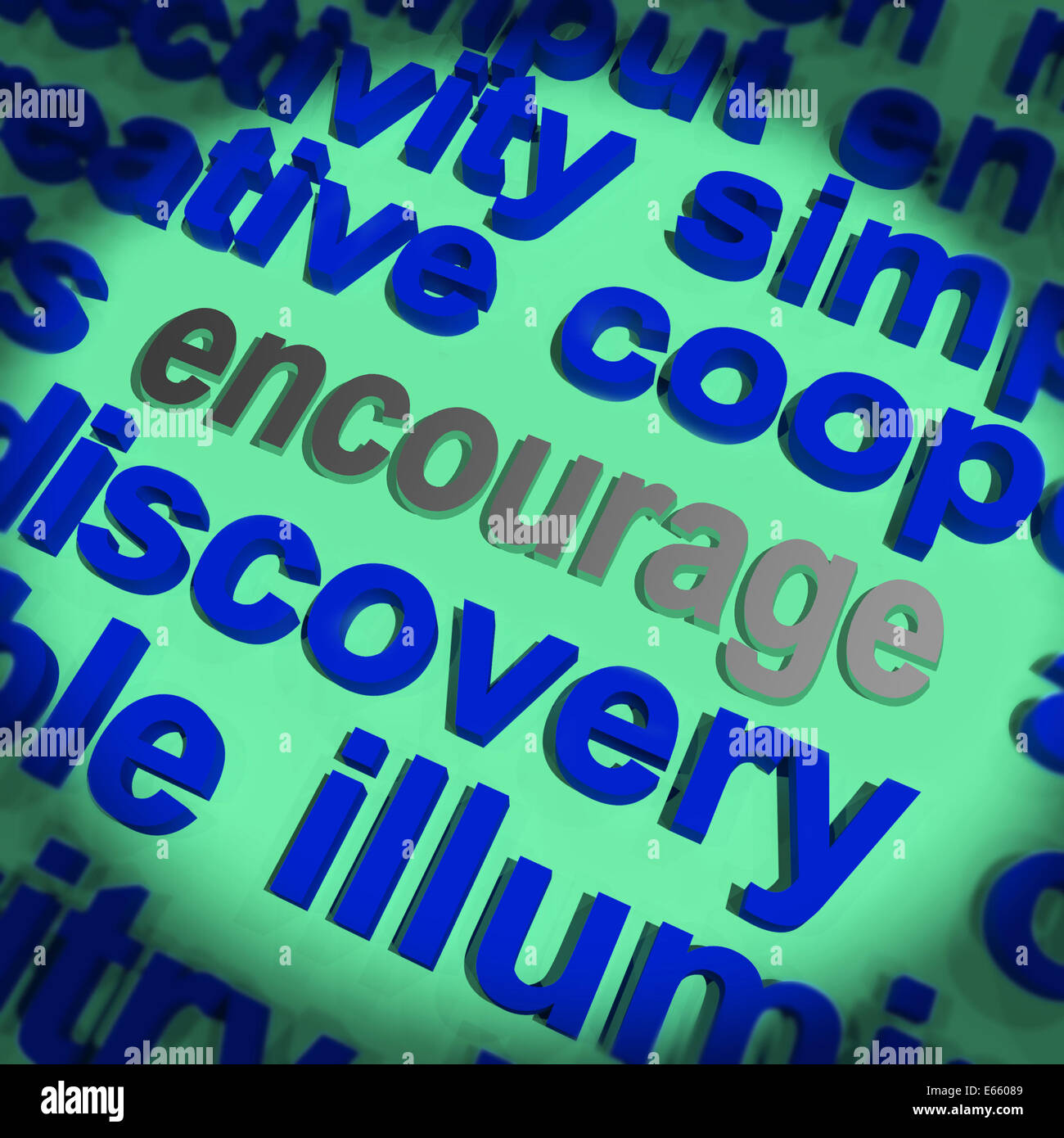 Encourage Word Meaning Motivation Inspiration And Support Stock Photo ...