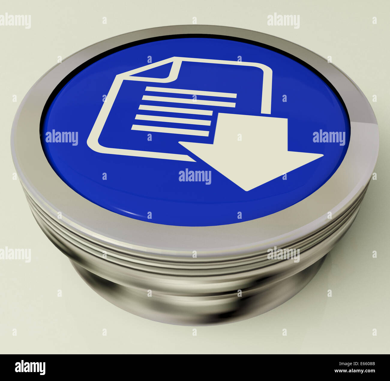 Download File Button Showing Downloaded Software Or Data Stock Photo ...