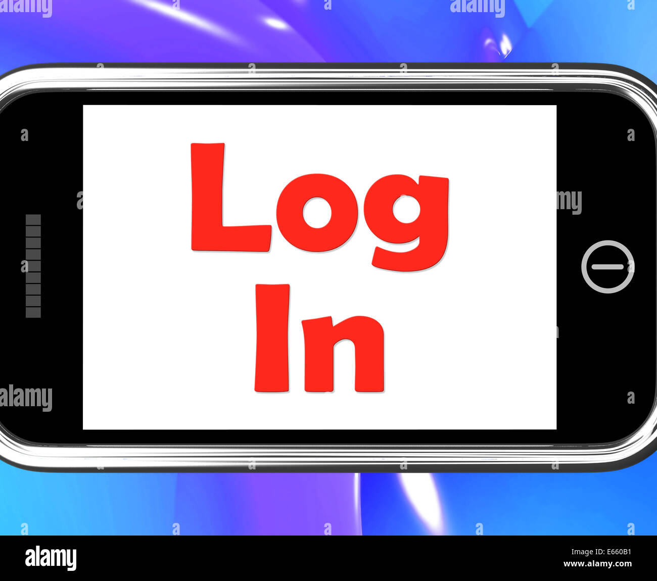 Log In Login On Phone Showing Sign In Online Stock Photo - Alamy
