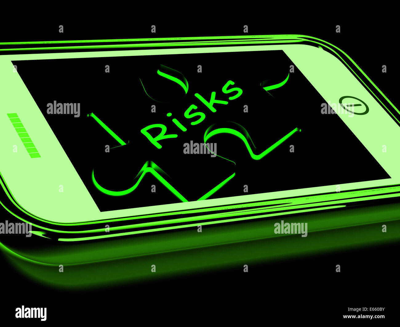 Risks Smartphone Showing Unpredictable And Risky Investment Stock Photo ...