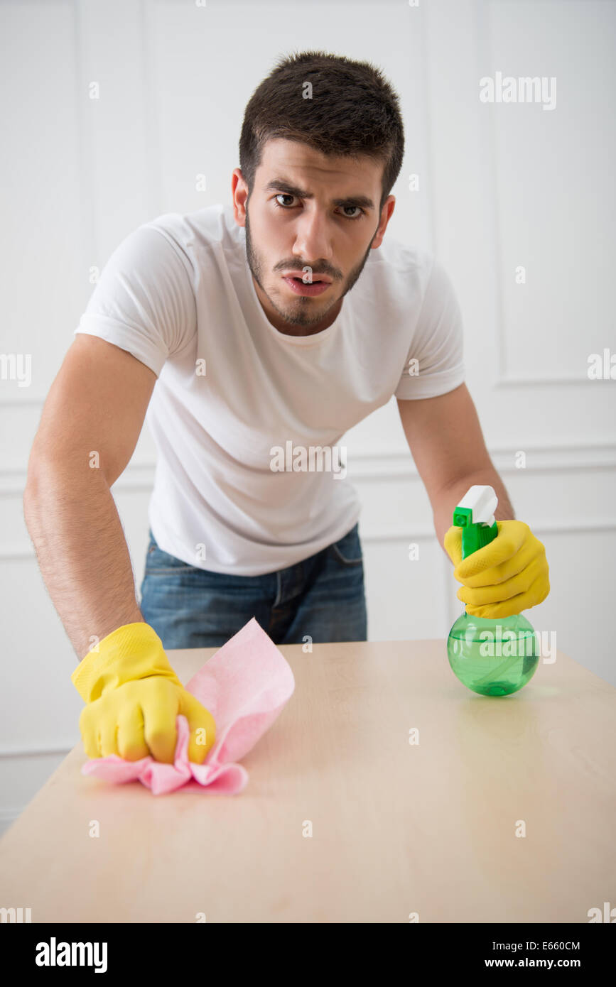 Janitor depriving you from dirt Stock Photo - Alamy