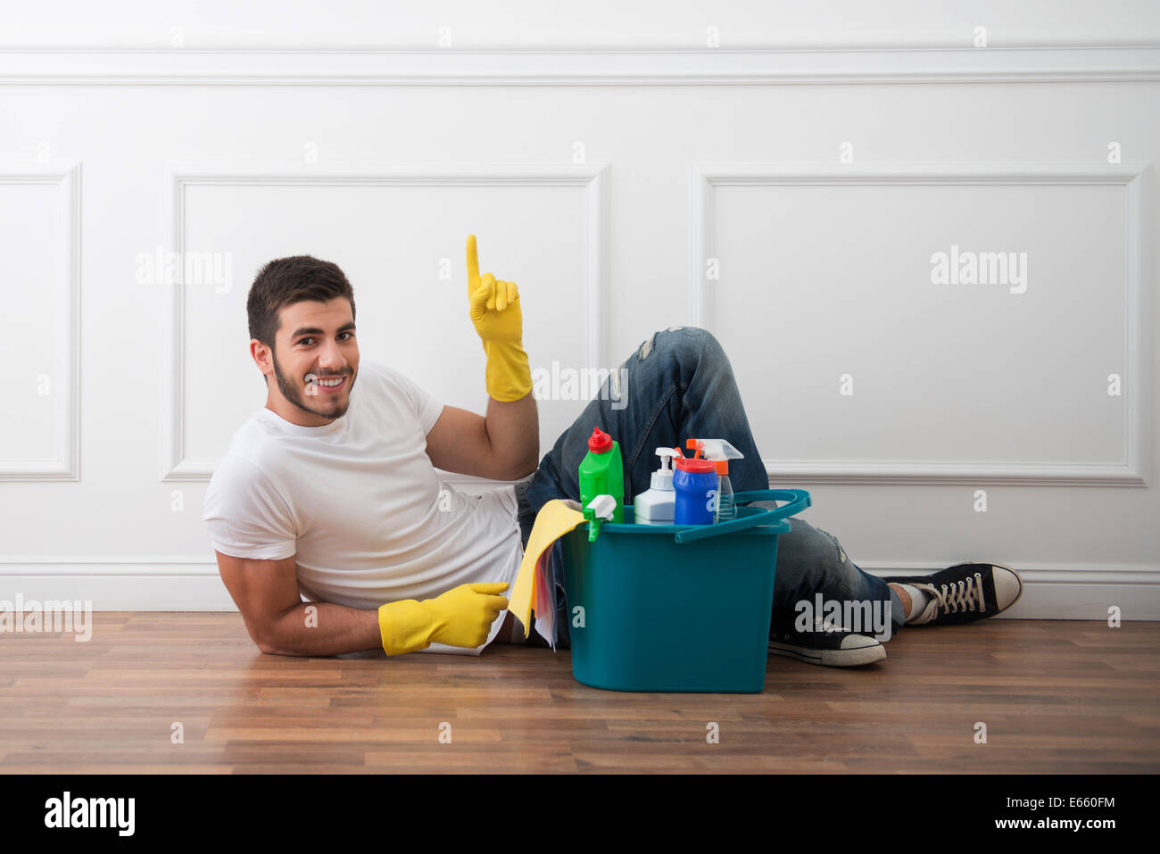 Janitor depriving you from dirt Stock Photo - Alamy