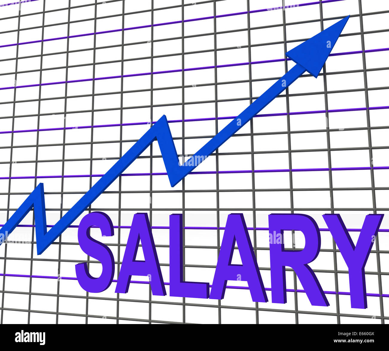 Salary Chart Graph Shows Increase Earn Cash Wealth Revenue Stock Photo ...