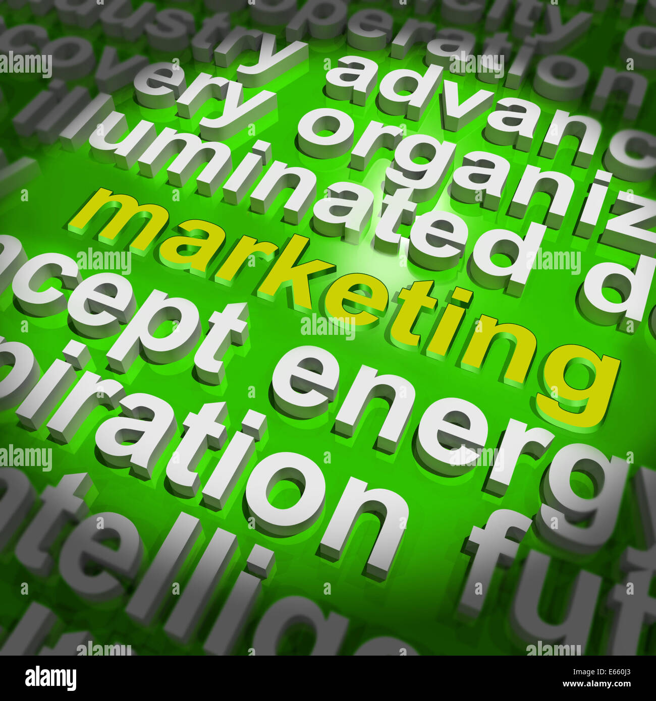 Marketing In Word Cloud Meaning Market Advertise Sales Stock Photo - Alamy