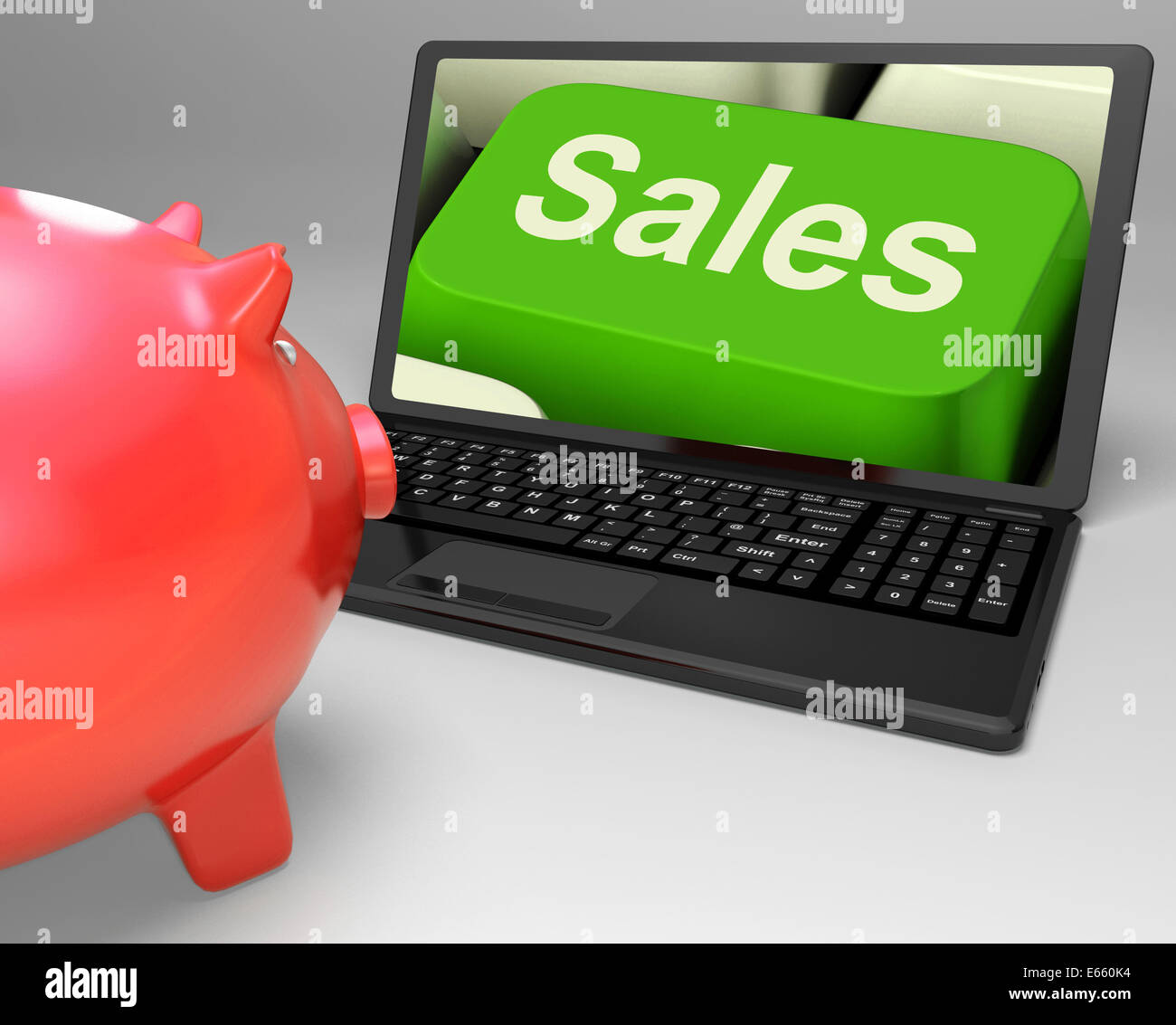 Sales Key Showing Web Selling And Financial Forecast Stock Photo - Alamy